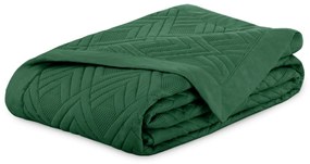 Oboustranný prošívaný přehoz na postel Lahvově zelený HAKI