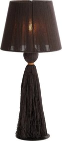 Tmavě hnědá stolní lampa s textilním stínidlem (výška 58 cm) Espino – Light &amp; Living