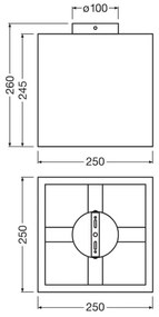 Ledvance - Stropní svítidlo DECOR CARDBOARD 1xE27/15W/230V 25x25 cm