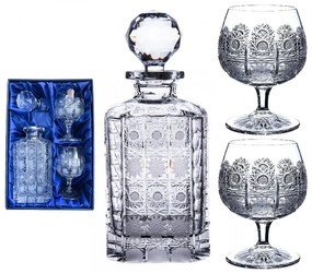 Onte Crystal Bohemia Crystal ručně broušený set na rum, brandy a whisky 500pk 1+2