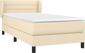 Box spring postel s matrací krémová 100 x 200 cm textil 3126306