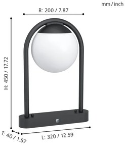 Eglo 98732 - Venkovní lampa VECCHIA 1xE27/28W/230V IP44