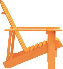 Zahradní židle Adirondack masivní jedlové dřevo oranžová 315878
