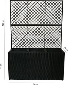 Černý zahradní květináč Bonami Essentials Wall