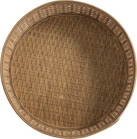 Dřevěný odkládací stolek s výpletem - 46*62 cm