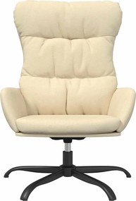Relaxační křeslo krémové textil 341178