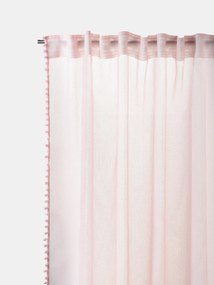 Sinsay - Hladká záclona s tunelem - pastelová růžová