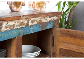 Massive home | Barevný TV stolek z masivu Avadi recyklované dřevo