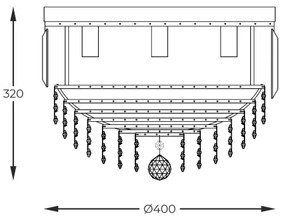 Zuma Line FC19003/5 - Stropní svítidlo CHARLOTTE 5xE14/40W/230V pr. 40 zlatá