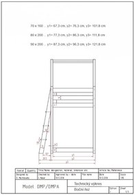 Adeko Patrová postel domeček Mila DMP Velikost postele: 180x90 cm Barva: dekor přírodní dřevo přírodní