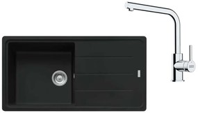 Franke - Kuchyňský set G264MČ, fragranitový dřez BFG 611 a baterie FS 3230.031, matná černá/chrom 114.0700.740