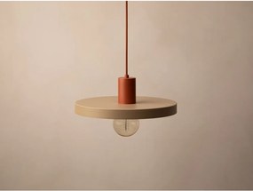 Béžové kovové závěsné svítidlo ø 30 cm Ori – Micadoni