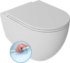 Isvea Isvea, INFINITY závěsná WC mísa, Rimless, 36,5x53cm, matná bílá, 10NF02005-2L