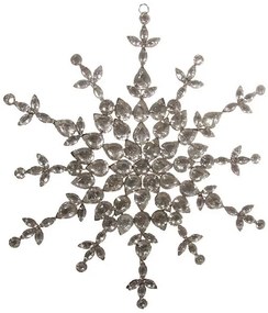 Vánoční ozdoba vločka Shishi stříbrnozlatá 20 cm