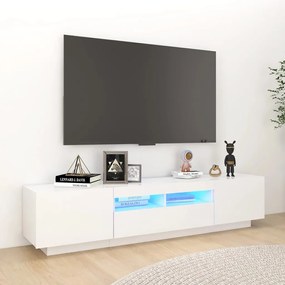 TV skříňka s LED osvětlením bílá 180 x 35 x 40 cm - Default Title