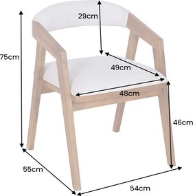 Designová jídelní židle Massive Honey akácie / béžová