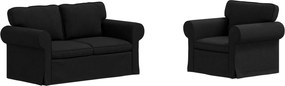 Set pohovek 2 ks Černá textil 3407488