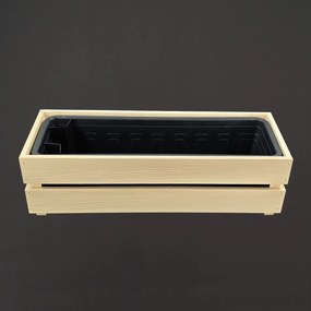 AMADEA Dřevěný obal s truhlíkem přírodní, 51,1x18,6x15cm, český výrobek