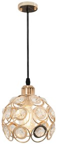 Toolight - Závěsná stropní lampa Ball Crystal - zlatá - APP208