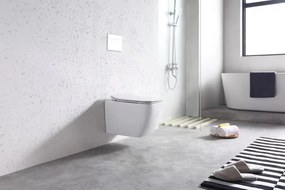 Rea Martin - závěsná WC mísa Rimless 51x37 s pomalu-padajícím sedátkem, bílá, REA-C8006