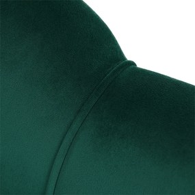 Křeslo ve stylu Art-deco, smaragdová Velvet látka / gold chrom-zlatý, NOBLIN