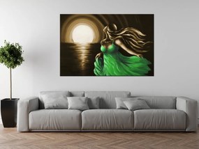 Gario Ručně malovaný obraz Žena v zeleném Rozměry: 120 x 80 cm