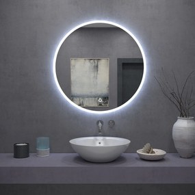 Kulaté dotykové zrcadlo s LED osvětlením Simple 70 cm