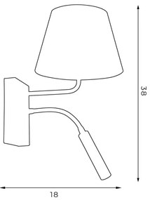 Nástěnná lampa ARDEN 1xE27/60W+1xG9/8W/230V černá/bílá