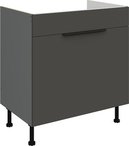 ARIA pi | dolní skříňka 80 ZL 1S dřezová | 80 cm | PREMIUM BOX | antracit/šedá grafit