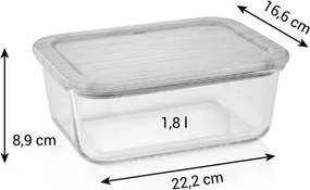 TESCOMA Skleněná dóza ONLINE 1,8 l, obdélníková