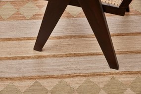 Diamond Carpets India, Ručně vázaný kusový koberec Cosmati DESP P121 Beige Mix, 200x290, béžová, chodba / předsíň