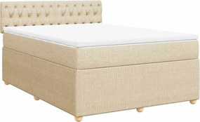 Box spring postel s matrací krémová 140x200 cm textil 3287491