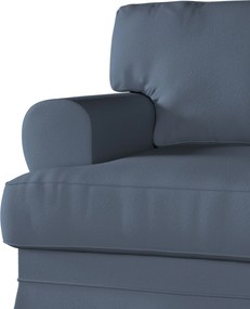 Potah na křeslo IKEA Ekeskog barva modrá látka pletený vzor