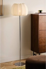 Bílá/v leskle stříbrné barvě látková stojací lampa (výška 150 cm) Pion – Jotex