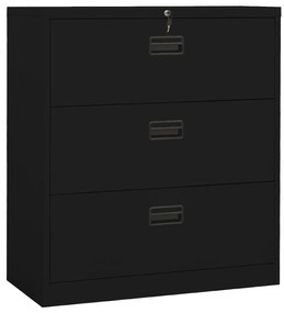 Kancelářská skříň černá 90 x 46 x 103 cm ocel,  336292