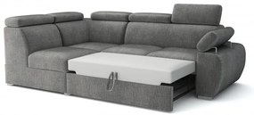FALCO Rohová rozkládací sedací souprava Brooklyn VII levá šedá