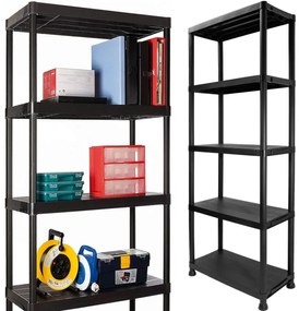 Plastový regál IRVING 171x61x31 cm černý