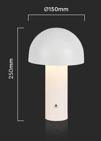 LED Solution Bílá LED stolní nabíjecí lampa 250mm 3W 7899