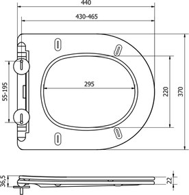 Mexen - WC sedátko SLIM DUROPLAST na wc mísu LENA RICO SOFIA CARMEN (660) | soft-close, černá, 39100185