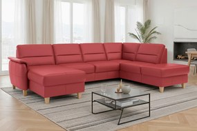 XXXLutz SEDACÍ SOUPRAVA, kůže, červená Sit & More - Sedací soupravy - 000144033253