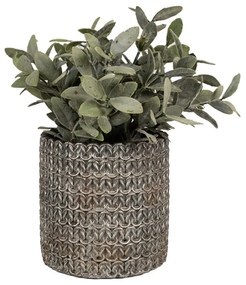 Kameninový květináč v designu pletiva S – 11 x 12 cm