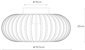 Lucide 78174/40/33 - Stropní svítidlo MANUELA 1xE27/60W/230V pr. 39,5 cm šedá