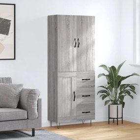 Skříň highboard šedá sonoma 69,5 x 34 x 180 cm kompozitní dřevo 3198111