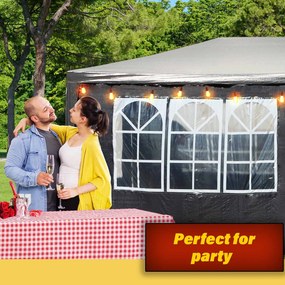 Zahradní altán Toboli – 3 × 6 m, šedá (63366)