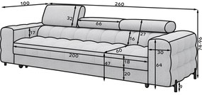 Eltap Rozkládací pohovka Festello Materiál a barva potahu: Amore 35 - tmavě zelená
