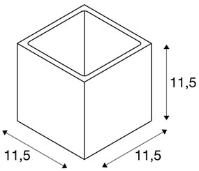 SLV 148018 Plastra Cube, nástěnné sádrové svítidlo, 1x40W G9 rozměr 11,5x11,5cm