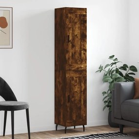 Skříň highboard kouřový dub 34,5 x 34 x 180 cm kompozitní dřevo - Default Title