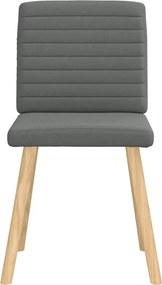 Otočné jídelní židle 6 ks tmavě šedé textil 3315545