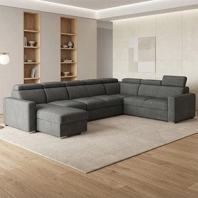 Sedací souprava PEDRO U | 170x380x250 | rozkládací + 3x úložný prostor | VÝBĚR TKANIN