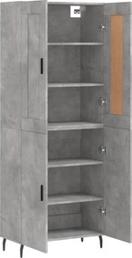 Skříň highboard betonově šedá 69,5x34x180 cm kompozitní dřevo 3199573
